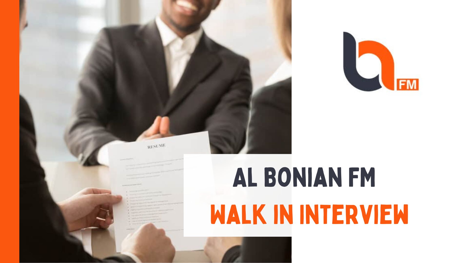 Al Bonian FM Calls for Walk in Interview